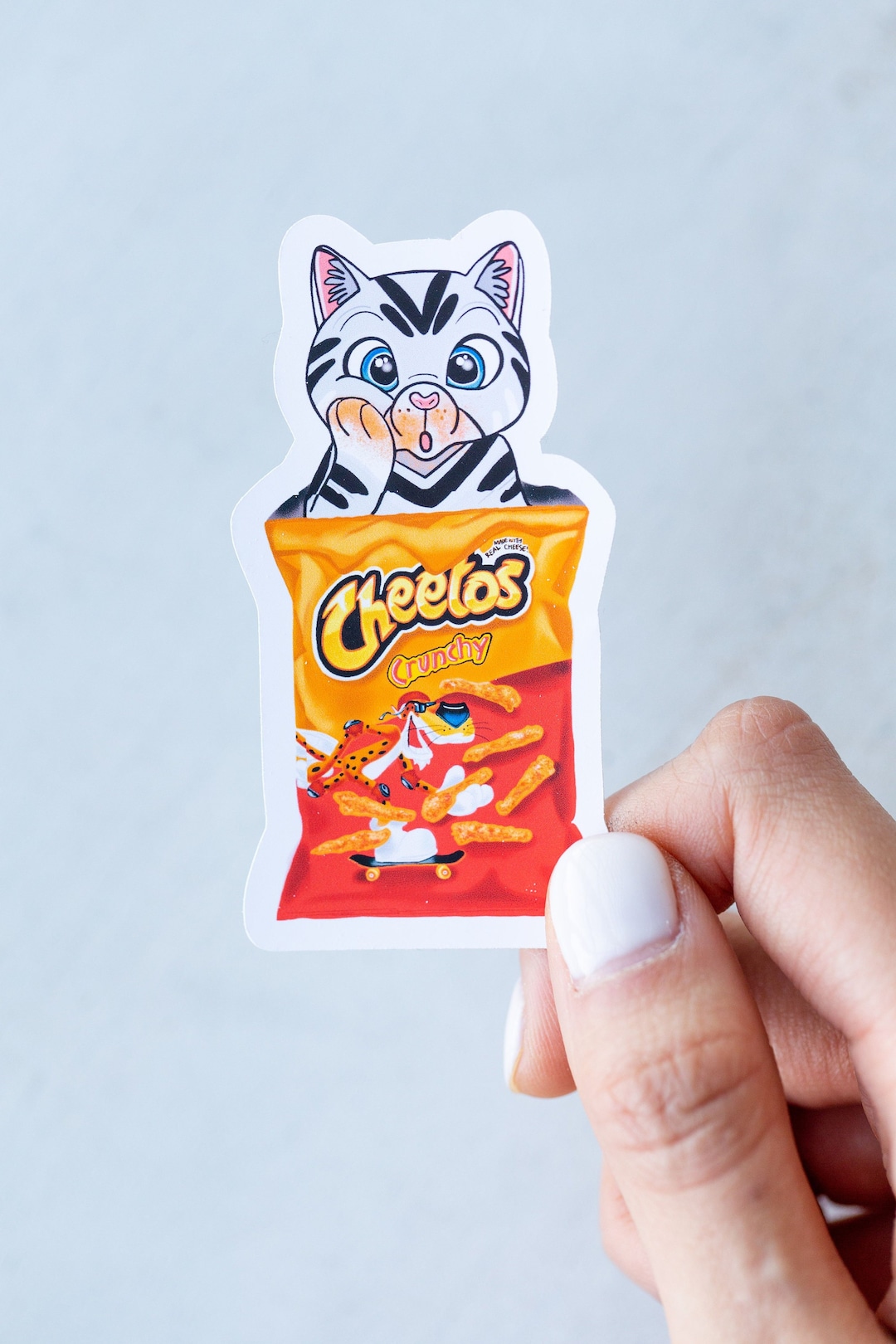 Cheeto Cat Sticker - Etsy