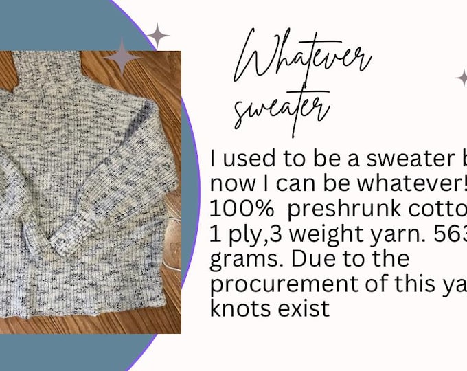 White and Blue Variegated Whatever Sweater Yarn - Etsy
