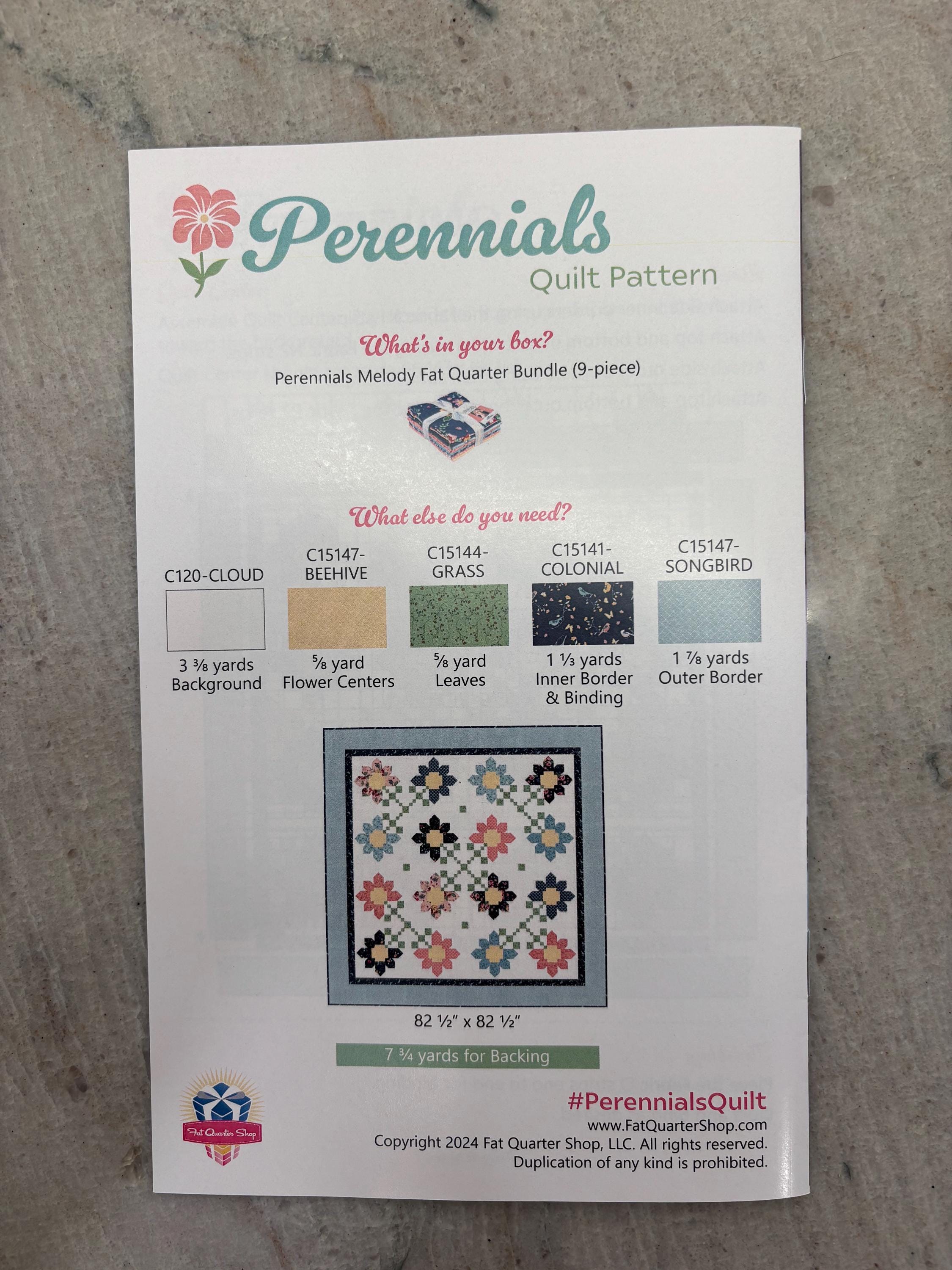 Perennials Quilt Pattern W/ Perennial Melody by Beverly Mccullough for ...