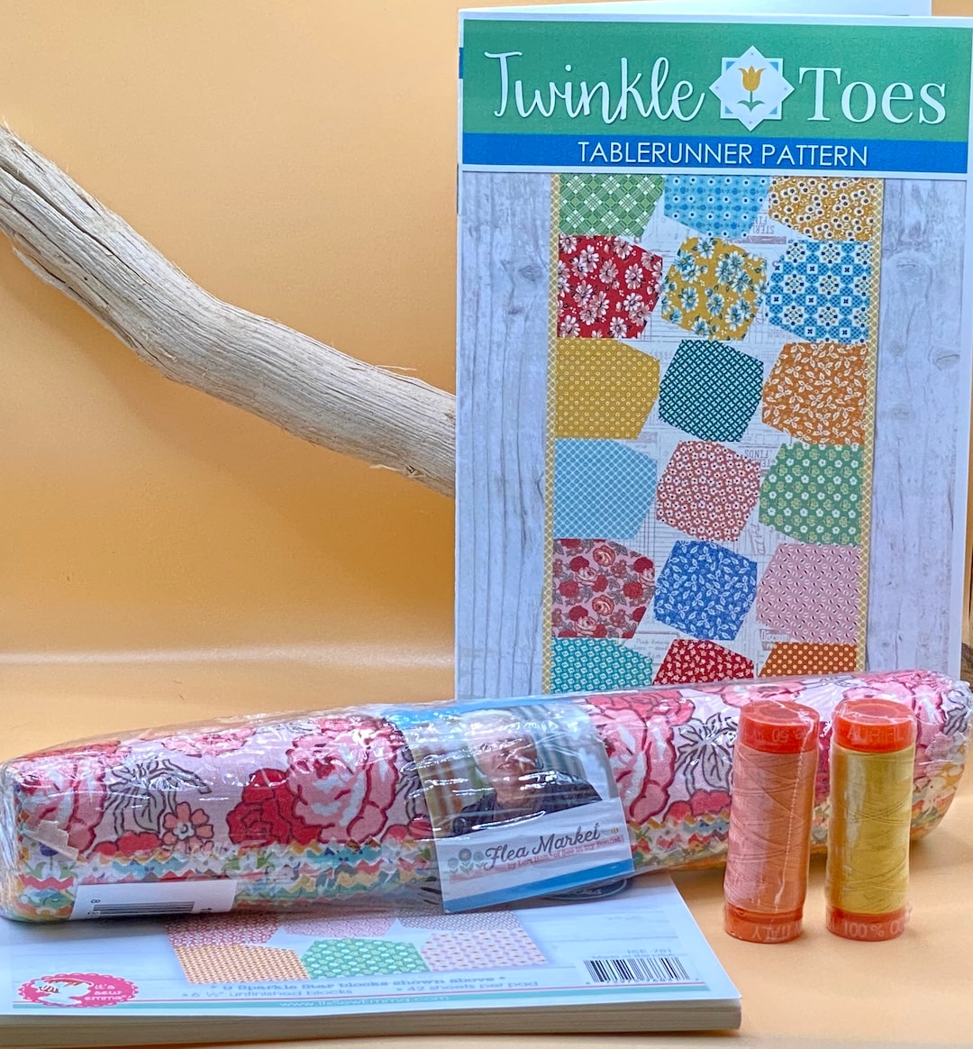 Twinkle Toes Tablerunner Pattern W/ Flea Market by Lori Holt for Riley ...