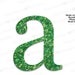 Green Chunky Iridescent Glitter Alphabet, Numbers & Symbols Clipart - Etsy