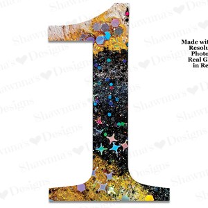 Black and Gold Glitter Resin Alphabet, Numbers & Symbols Clipart Design ...