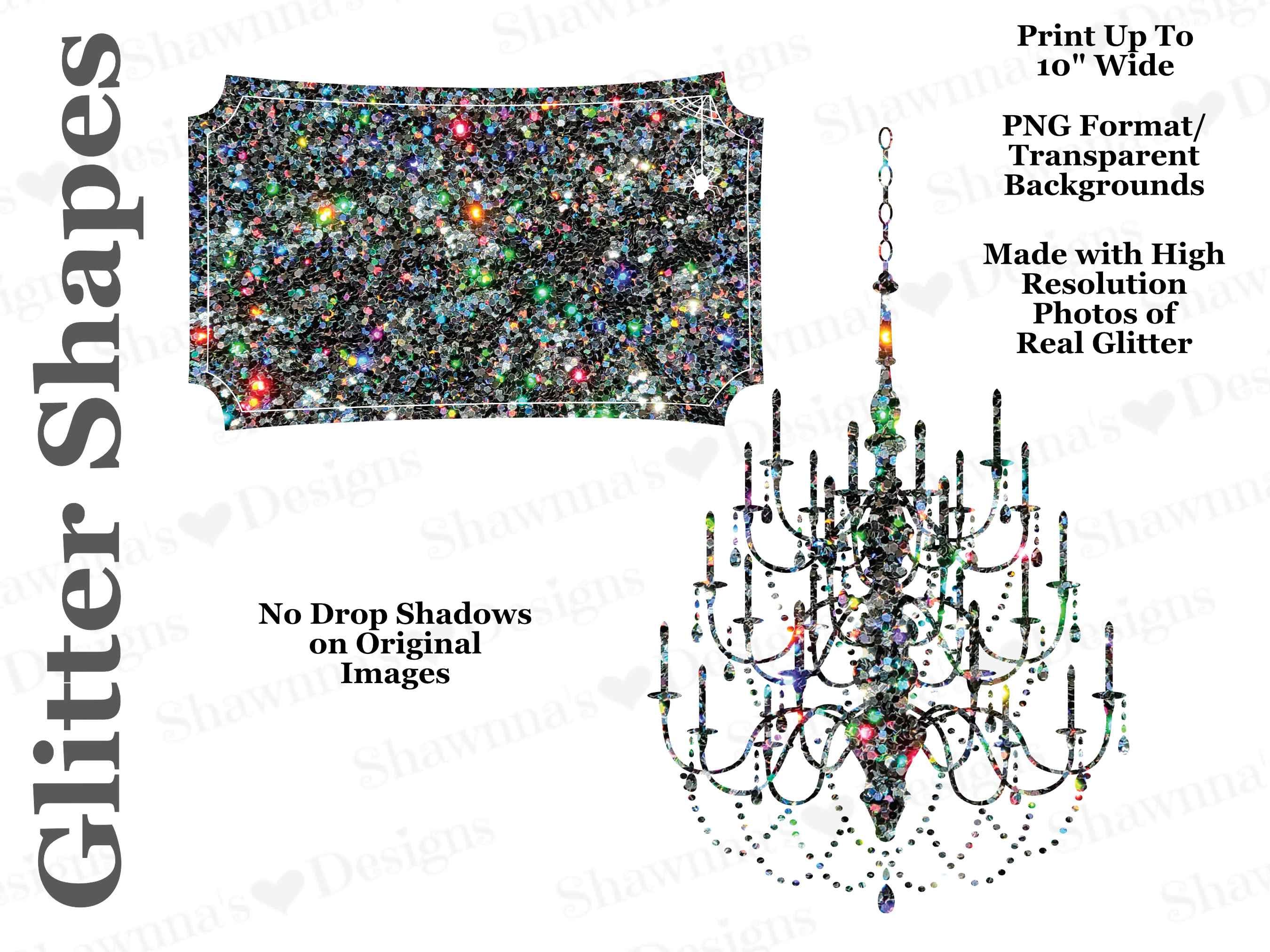 Halloween Clip Art Black Glitter PNG Bundle - Instant Download for ...