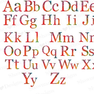 Neon Rainbow Glitter Resin Alphabet, Numbers & Symbols Clipart Overlays ...