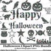 Halloween Clip Art Black Glitter PNG Bundle - Instant Download for ...
