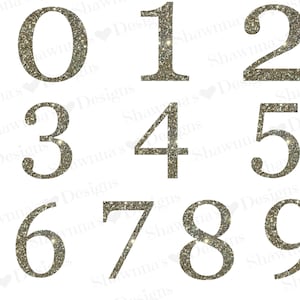 Gold Glitter Alphabet, Numbers & Symbols Clipart - Etsy