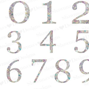 Rainbow Glitter Alphabet, Numbers & Symbols Clipart - Etsy