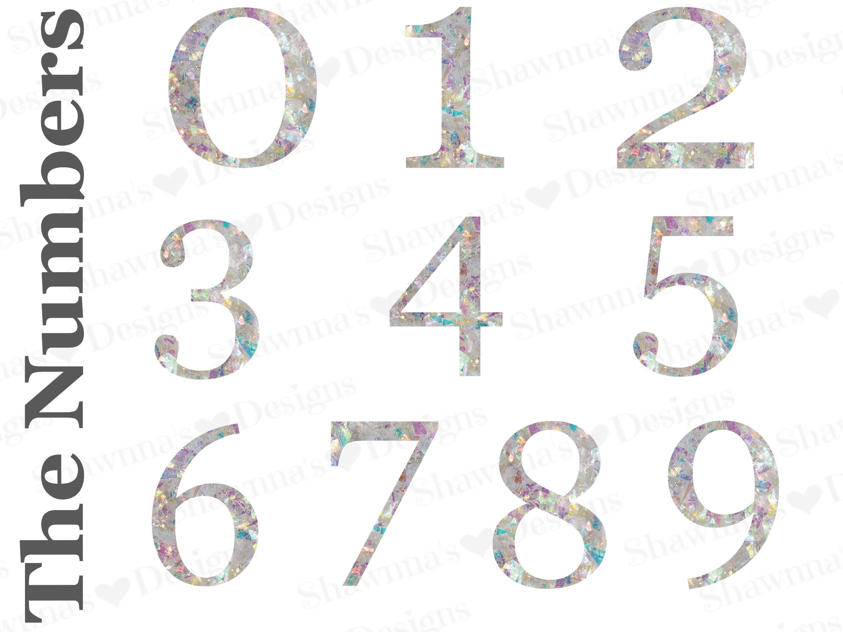 Rainbow Glitter Alphabet, Numbers & Symbols Clipart - Etsy