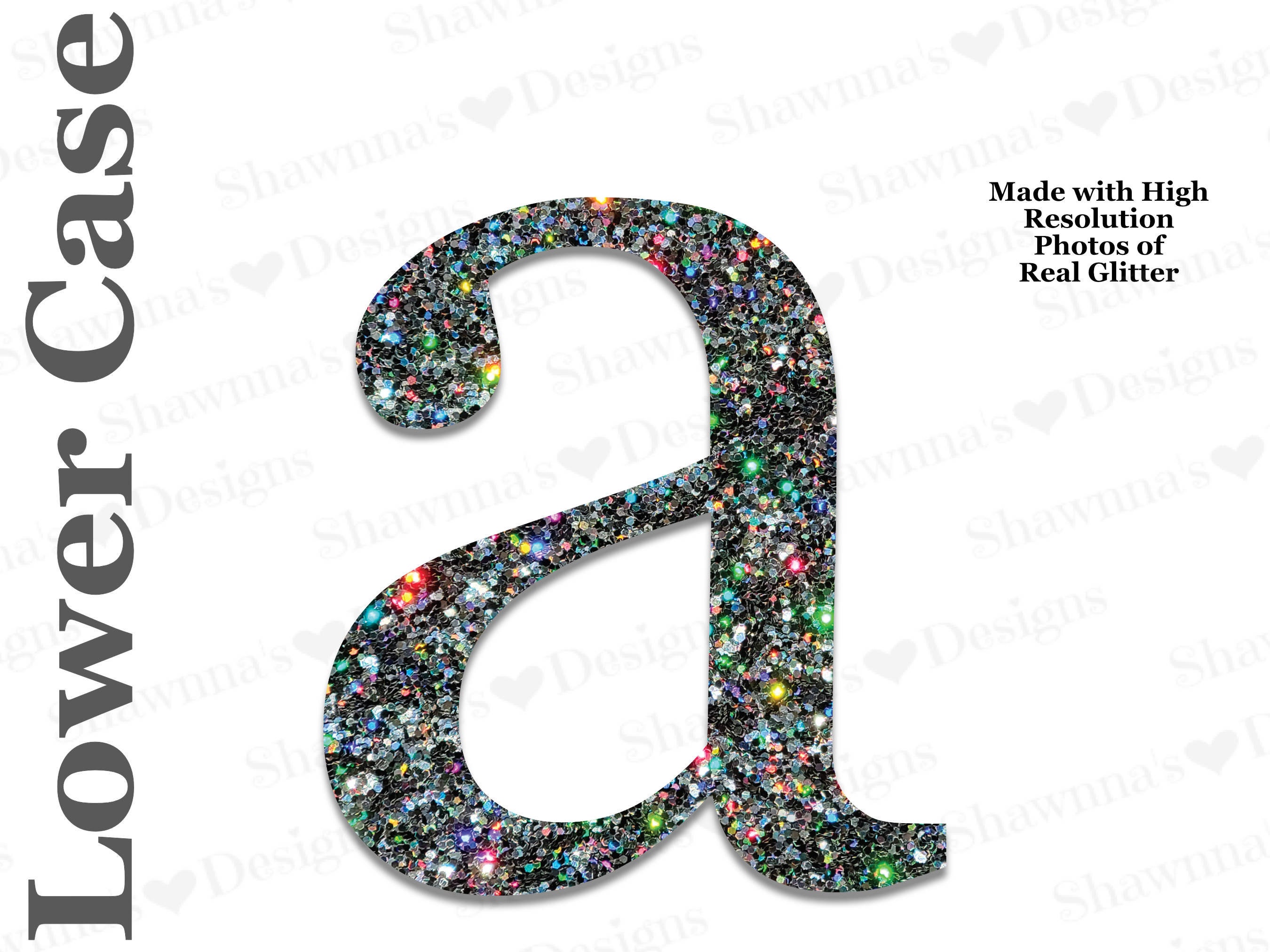 Black Holographic Glitter Alphabet, Numbers & Symbols Clipart - Etsy