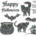 Halloween Clip Art Black Glitter PNG Bundle - Instant Download for ...