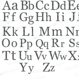 Black Holographic Glitter Alphabet, Numbers & Symbols Clipart - Etsy