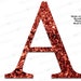 Red Glitter Alphabet, Numbers & Symbols Clipart - Etsy