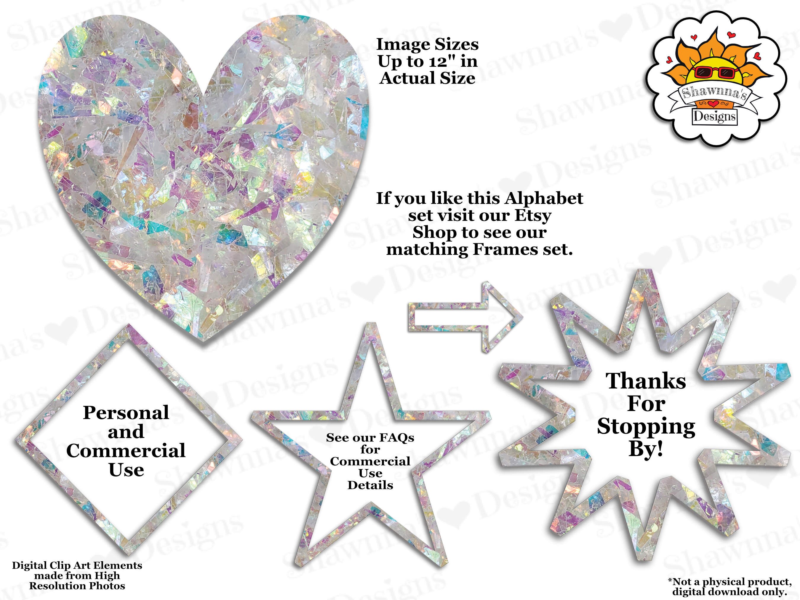 Rainbow Glitter Alphabet, Numbers & Symbols Clipart - Etsy