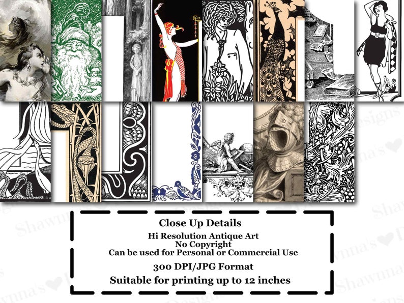 Antique Art Title Page Frames – Clip Art Set – Volume 2 - KDP Bundle - Etsy