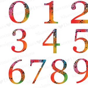 Neon Rainbow Glitter Resin Alphabet, Numbers & Symbols Clipart Overlays ...