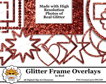 Red Glitter Frame | Etsy