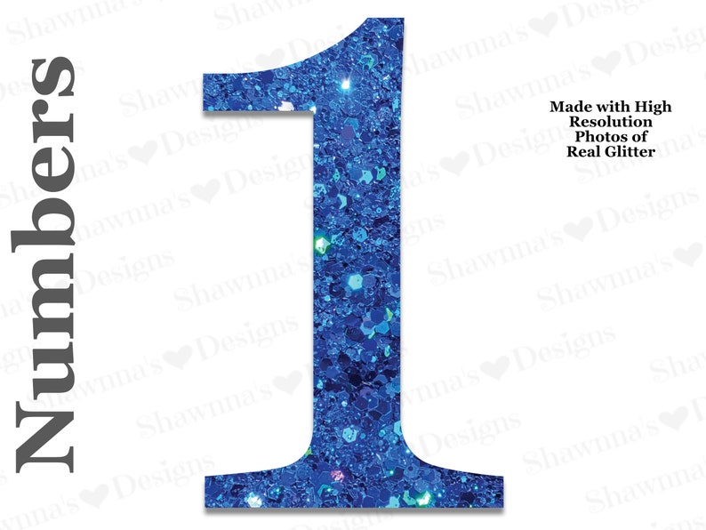 Blue Holographic Glitter Alphabet, Numbers & Symbols Clipart - Etsy
