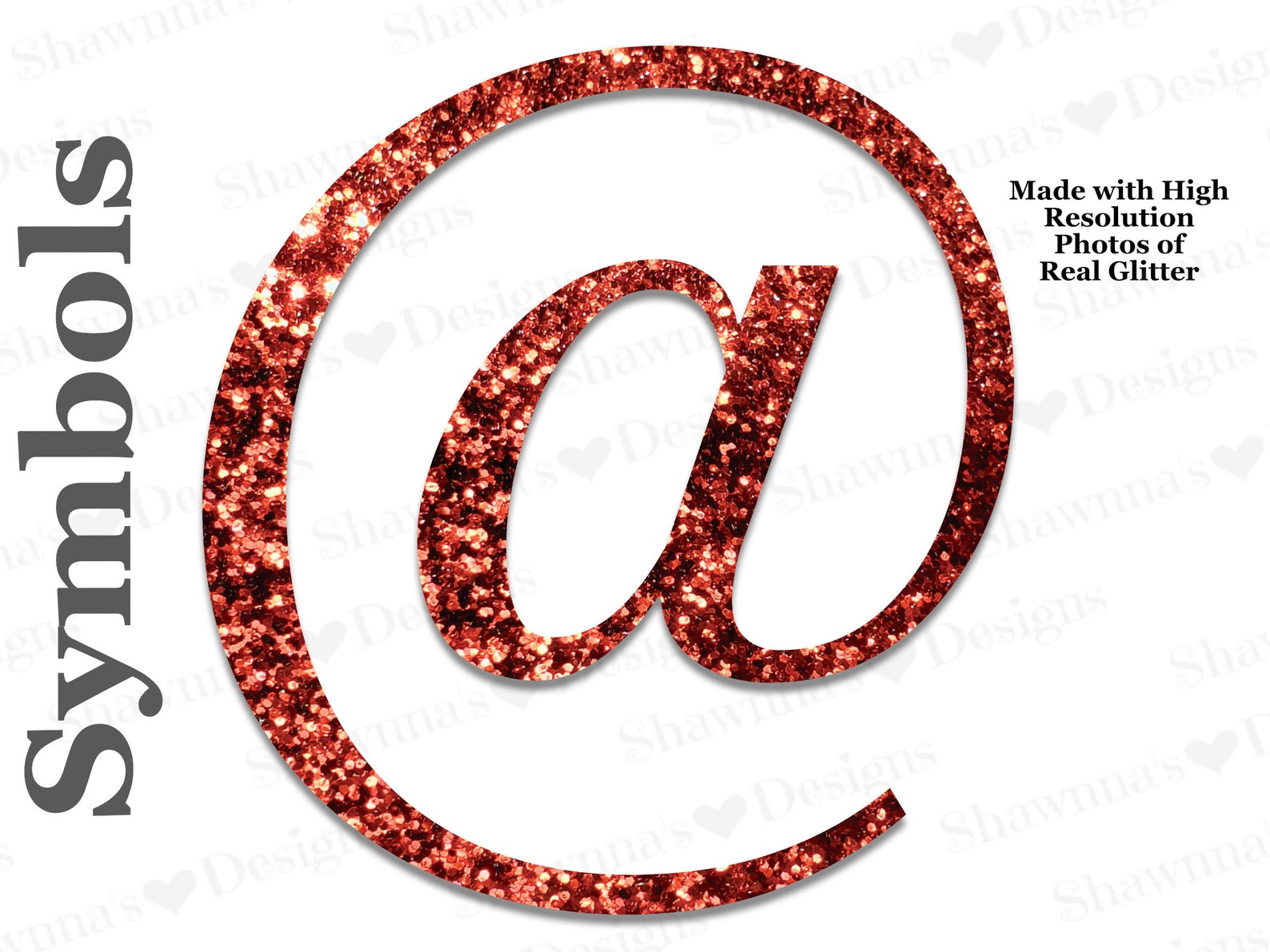 Red Glitter Alphabet, Numbers & Symbols Clipart - Etsy