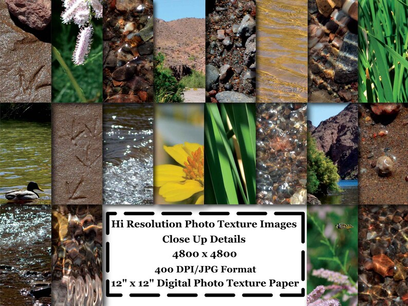 Colorado River Shore Texture Photos – 20 Digital Papers Set - Etsy