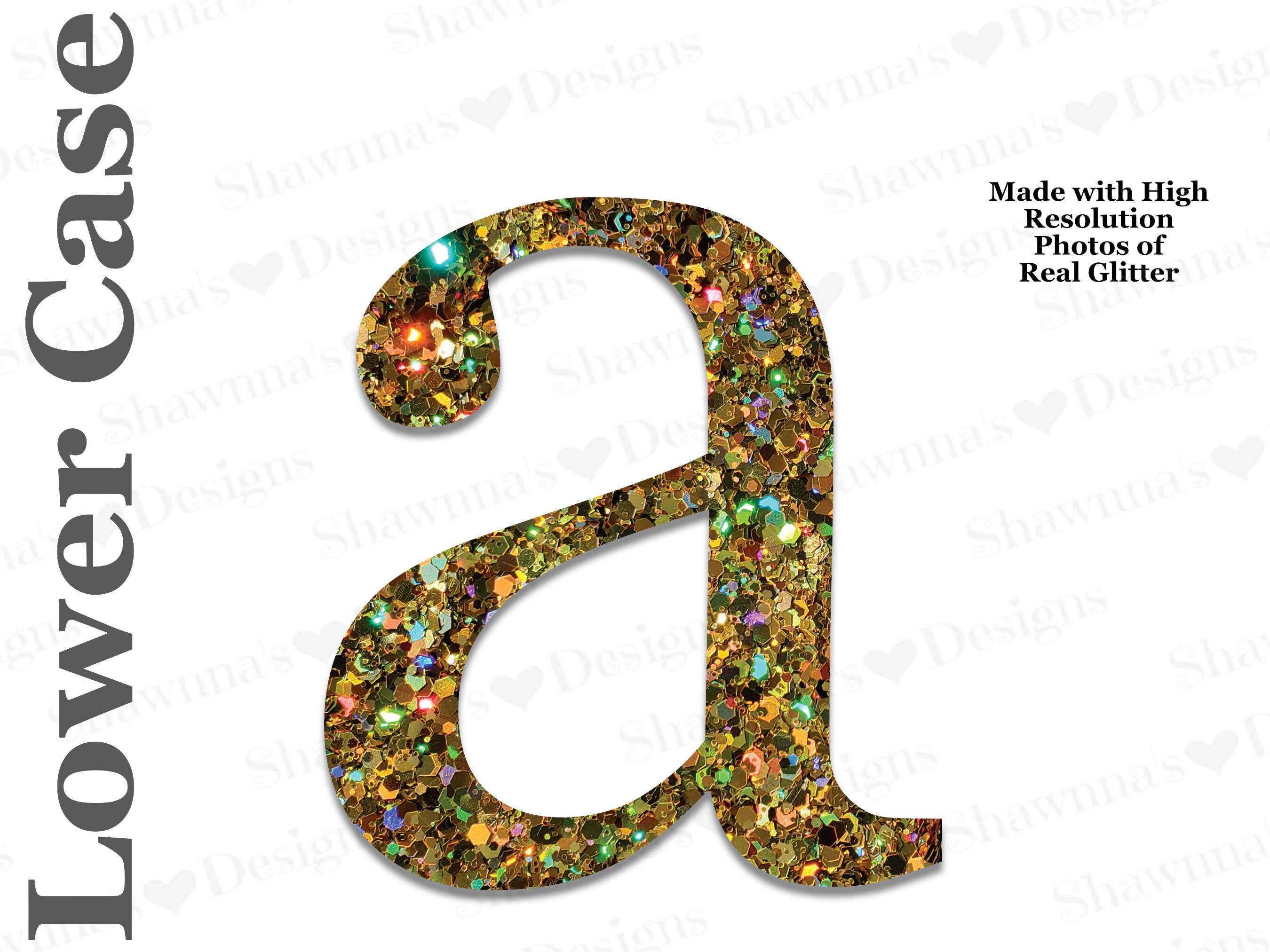 Gold Holographic Glitter Alphabet, Numbers & Symbols Clipart - Etsy