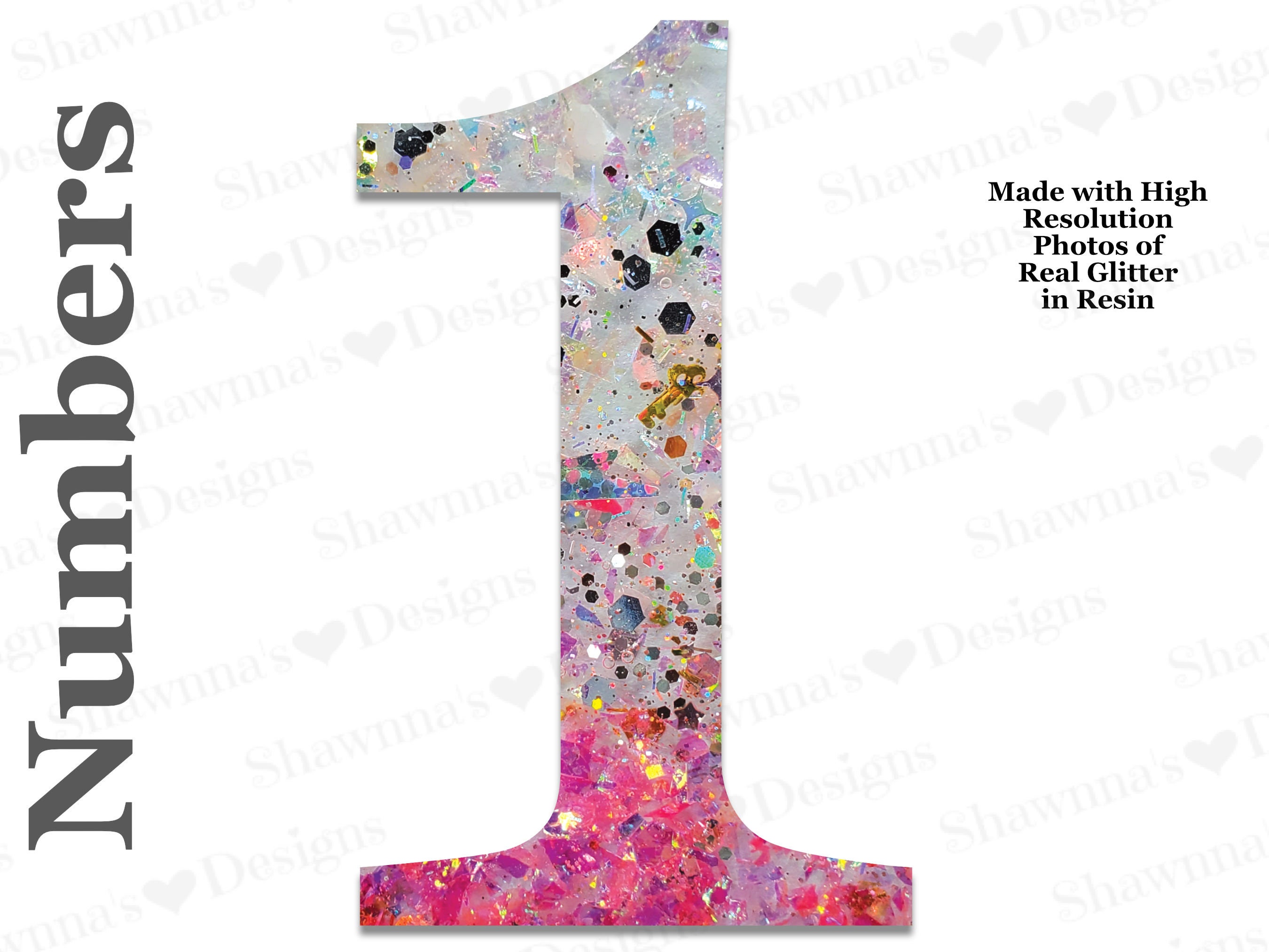 Pink and Gold Glitter Resin Alphabet, Numbers, & Symbols Clipart ...