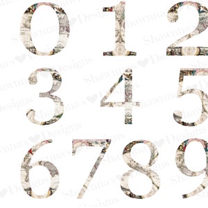 Old World Map From 1685 Alphabet, Numbers & Symbols Clipart Overlays ...