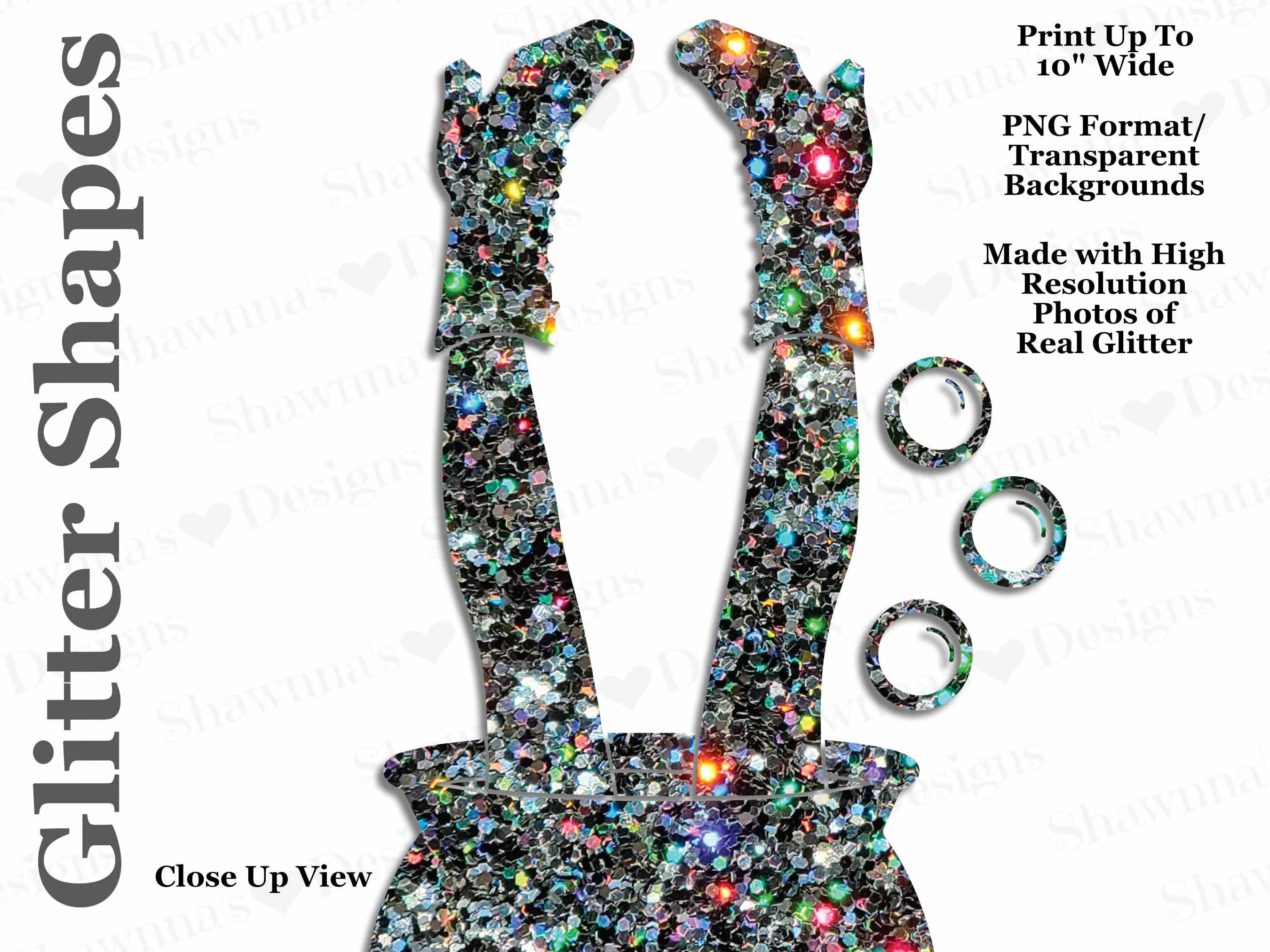 Halloween Clip Art Black Glitter PNG Bundle - Instant Download for ...