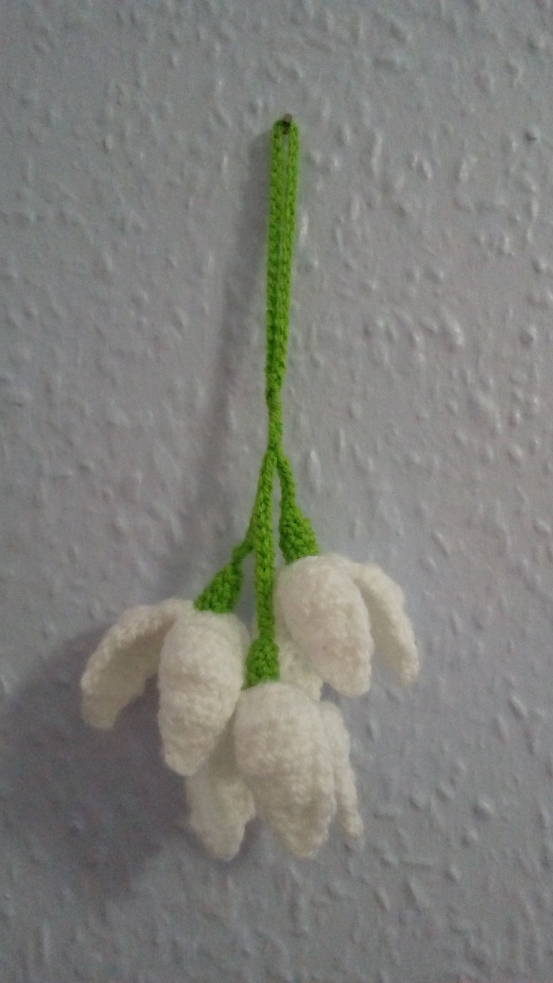 Handmade Crocheted Snowdrop Hanging Decoration - Etsy UK