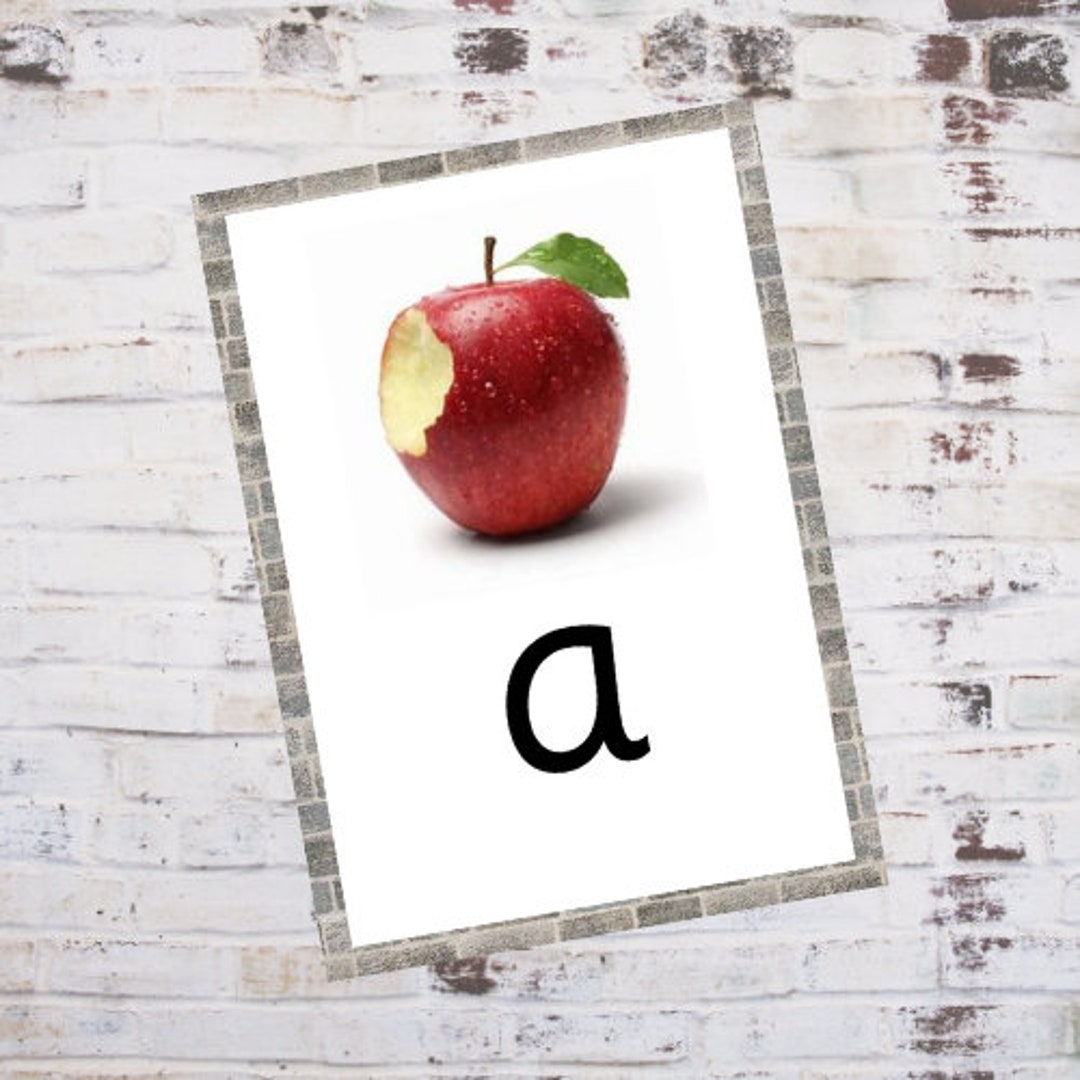 Alphabet Flashcards (brick Effect) - Etsy UK