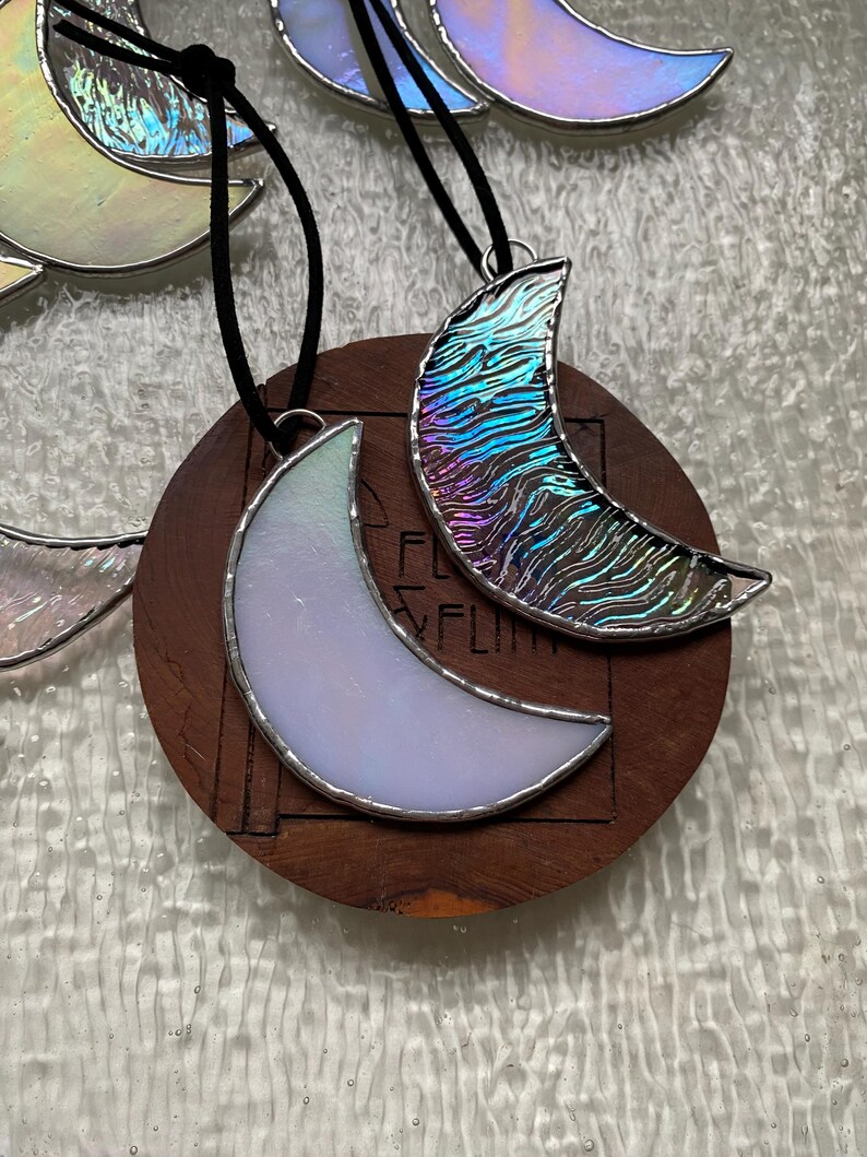Stained Glass Scrap Moons - Etsy
