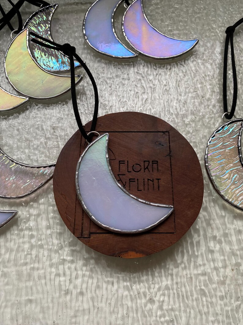 Stained Glass Scrap Moons - Etsy