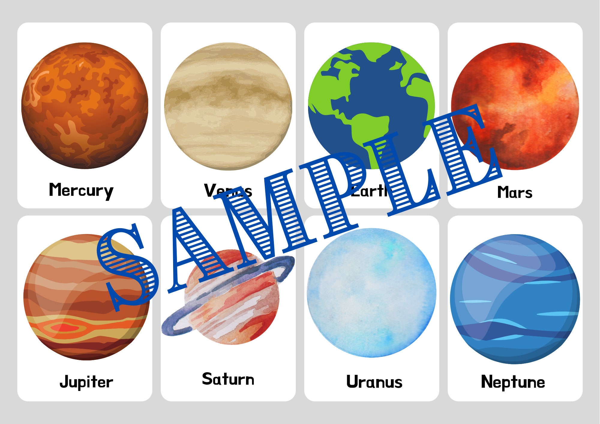 Free Printable Solar System Id Flashcards For Space