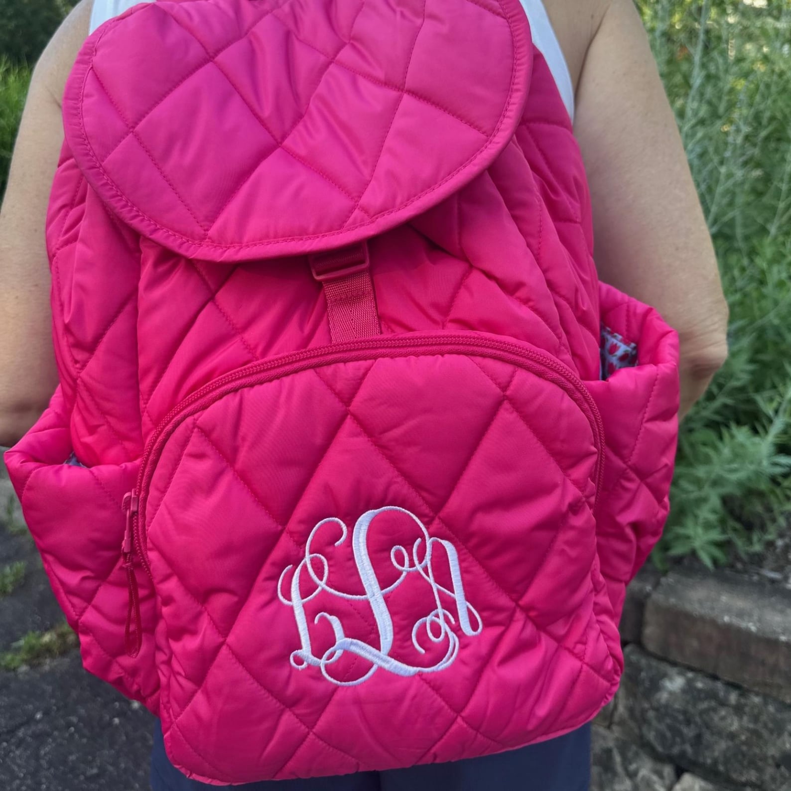 Vera Bradley Personalized Monogram Quilted Backpack - Etsy