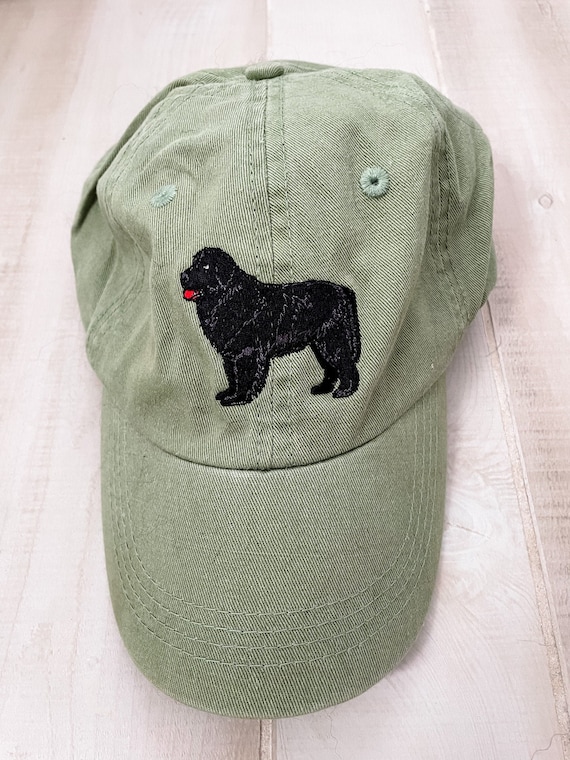 Embroidered Hat Baseball Cap With Newfoundland Dog and Custom | Etsy