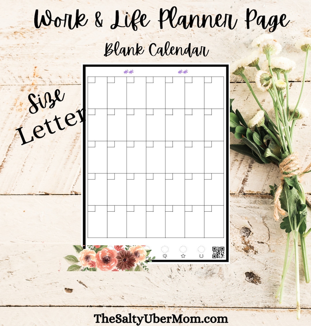 Monthly Blank Calendar for Rocketbook Planner Digital Download - Etsy