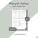Brain Dump Midnight Musings Digital Download Journal Page With New ...