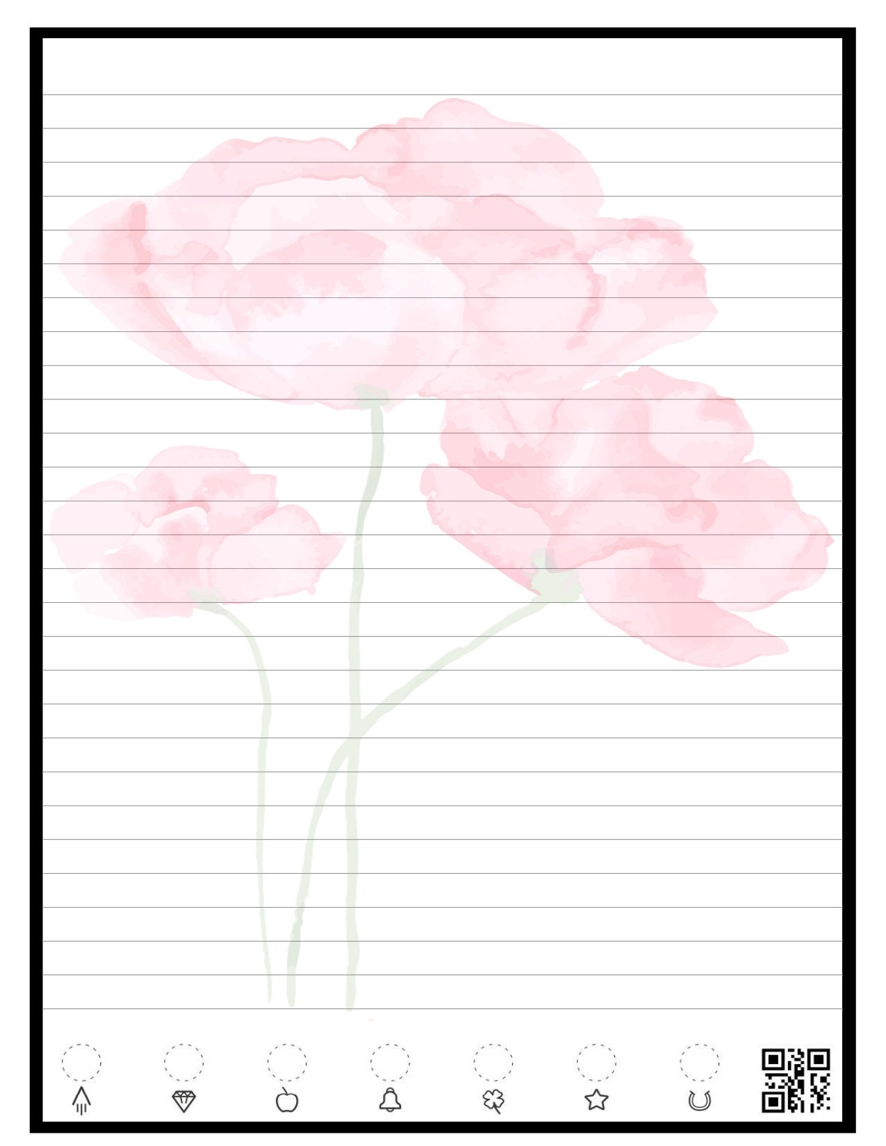 Collection of Flower Notebook Digital Download Journal Page for ...