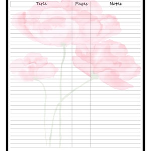 Collection of Flower Notebook Digital Download Journal Page for ...