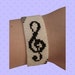 Bead Loom Bracelet Treble Clef Sheet Music Pattern for Miyuki Delica 11 ...