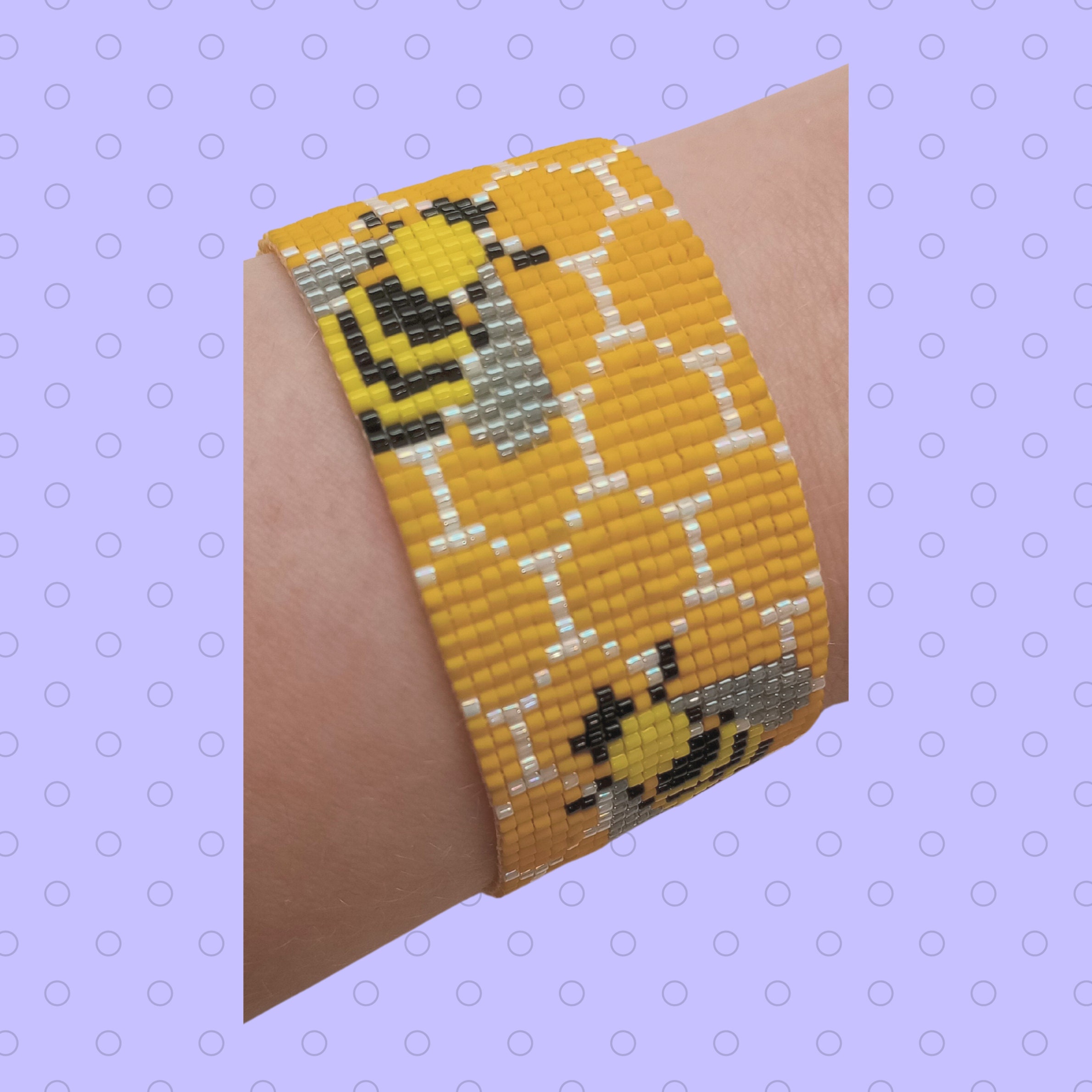 Bead Loom Bracelet Bees Pattern for Miyuki Delica 11/0 - Etsy