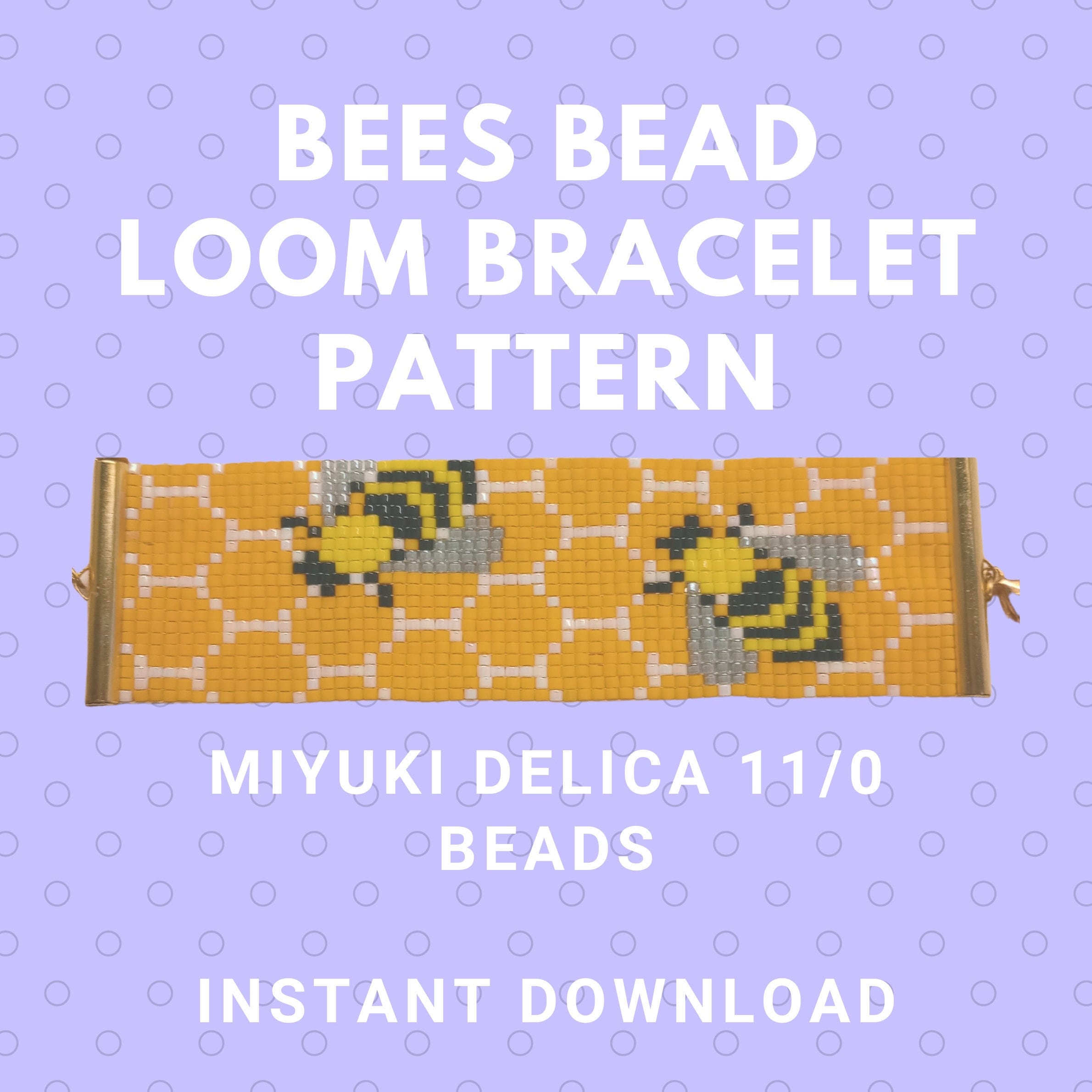 Bead Loom Bracelet Bees Pattern for Miyuki Delica 11/0 - Etsy