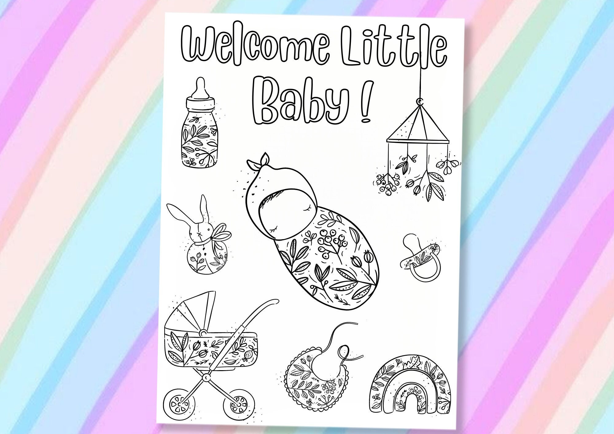 Instant Download Printable New Baby Card Instant Digital - Etsy