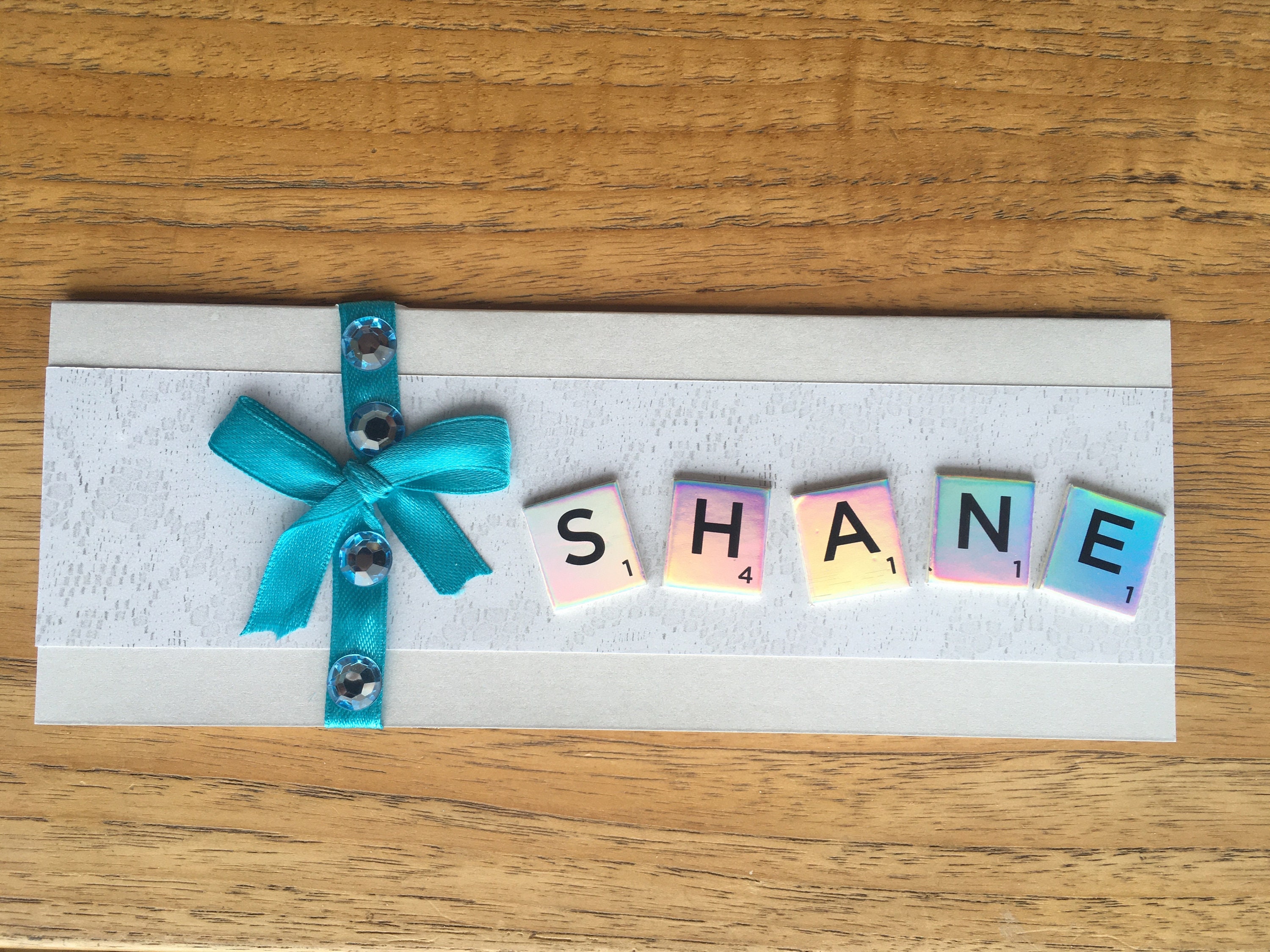 Handmade baby name card personalized | Etsy