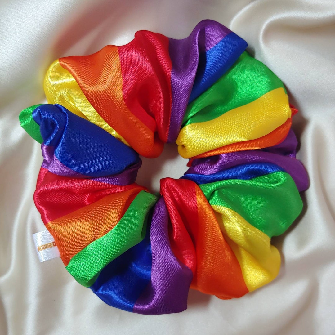 XXL Scrunchie - Uni / Rainbow / Silky Satin / Extra Full / Handmade ...