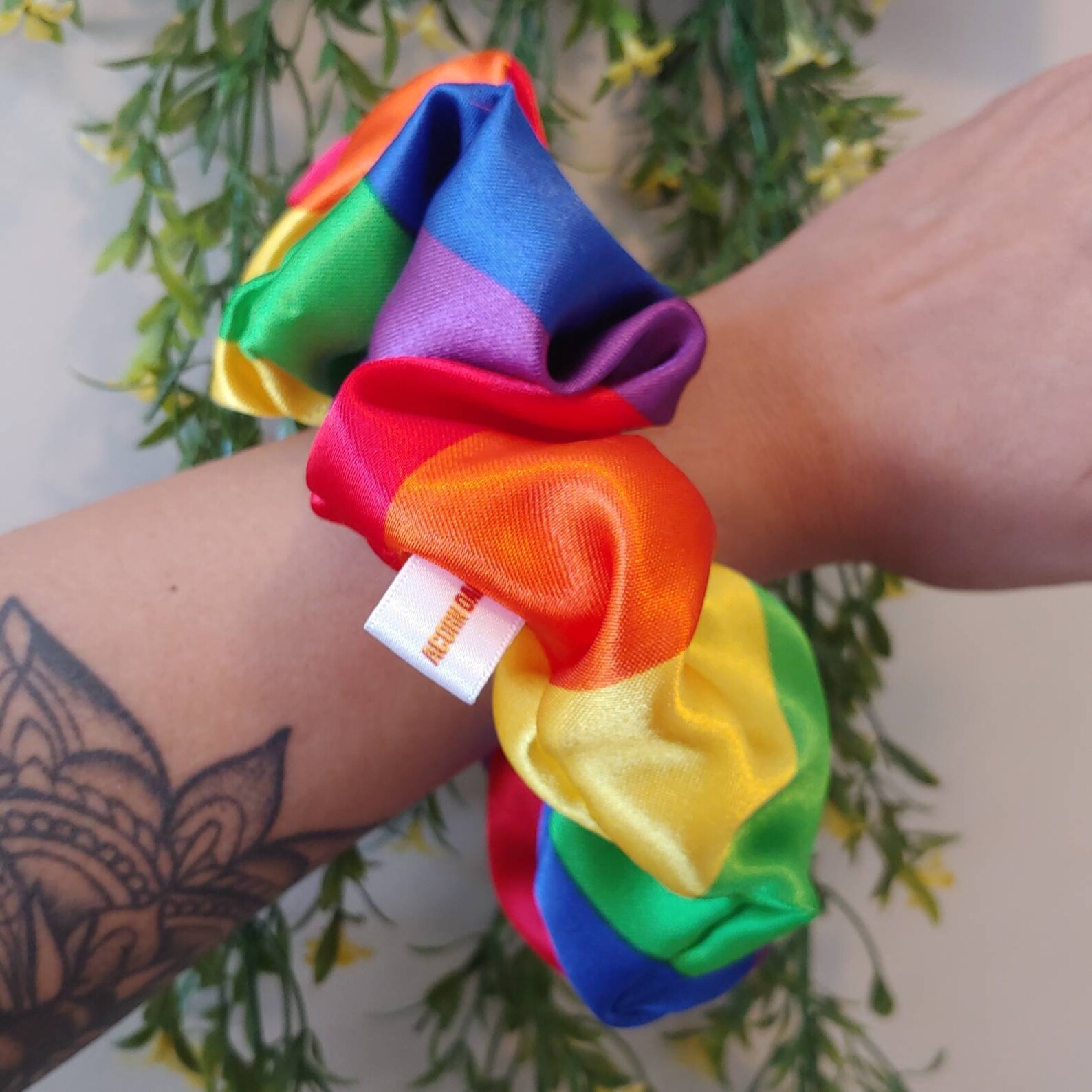 XXL Scrunchie Uni / Rainbow / Silky Satin / Extra Full / Handmade ...