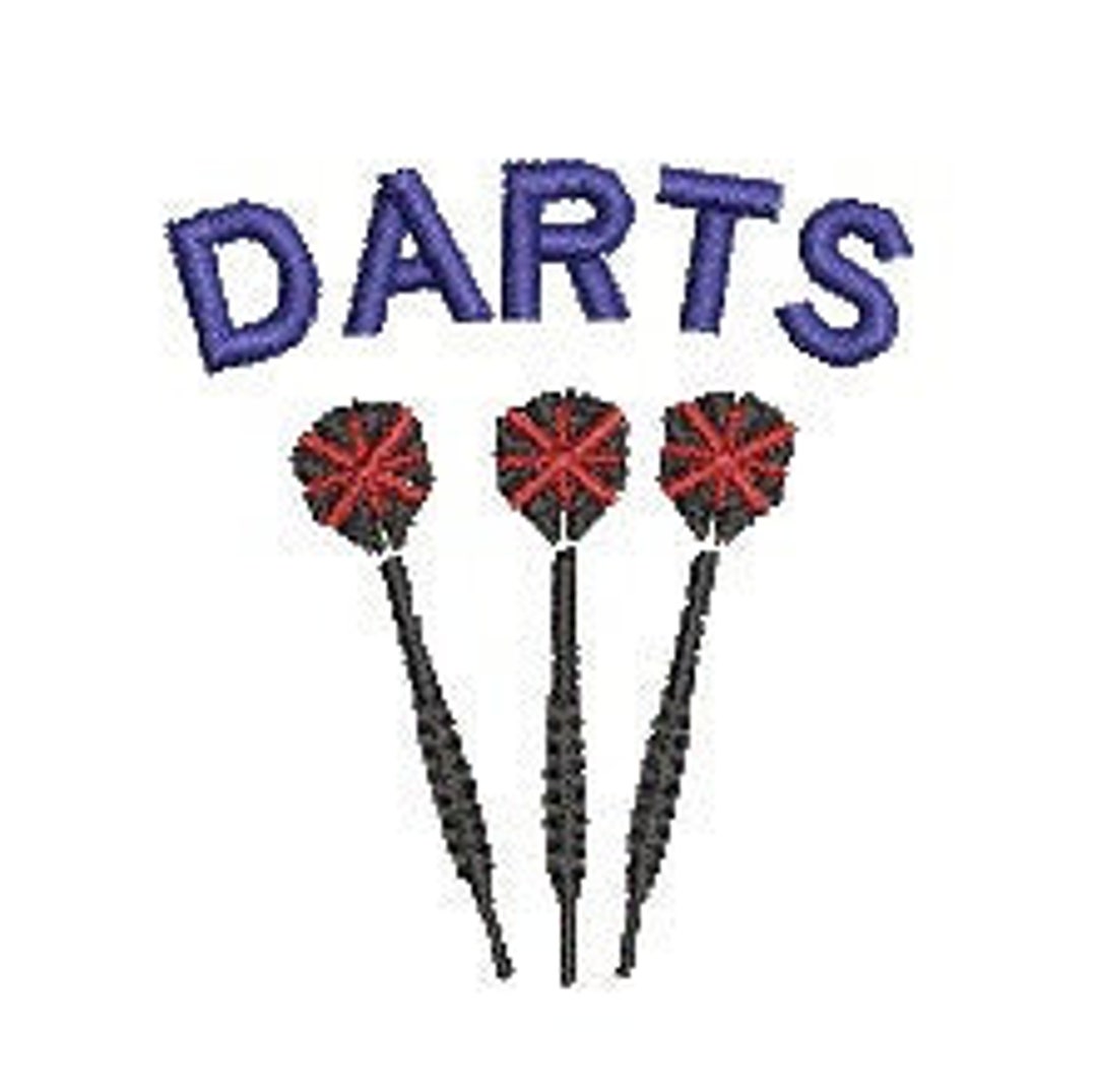 Darts Sport Machine Embroidery Design With Lettering. - Etsy