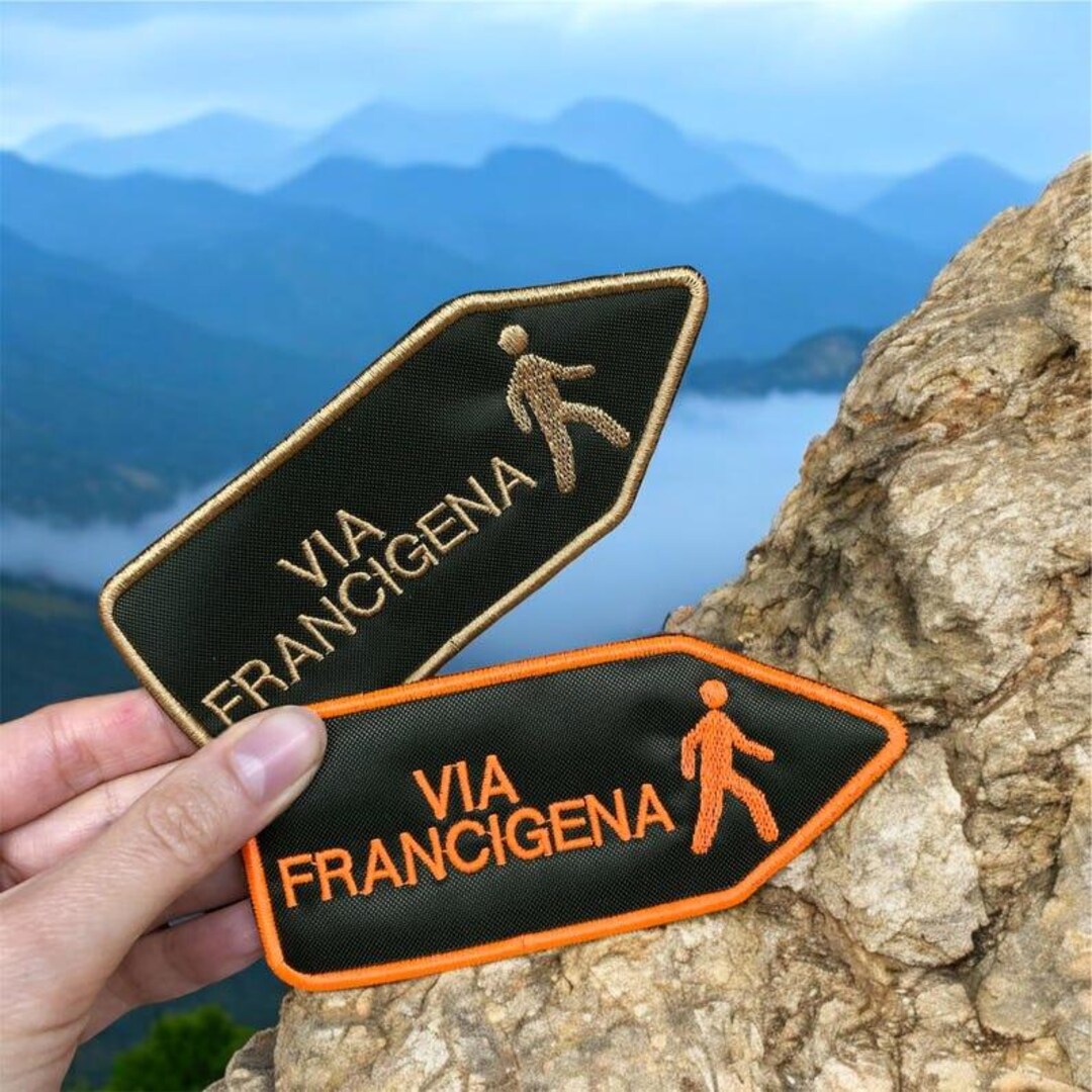 Via Francigena Patch – Pilgrimage Embroidered Badge (12x5 Cm) - Etsy