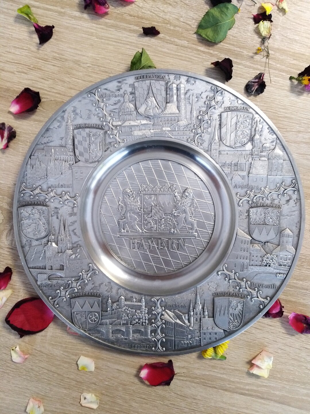 Original, German, Pewter, Metal, Plate, From Bavaria - Etsy