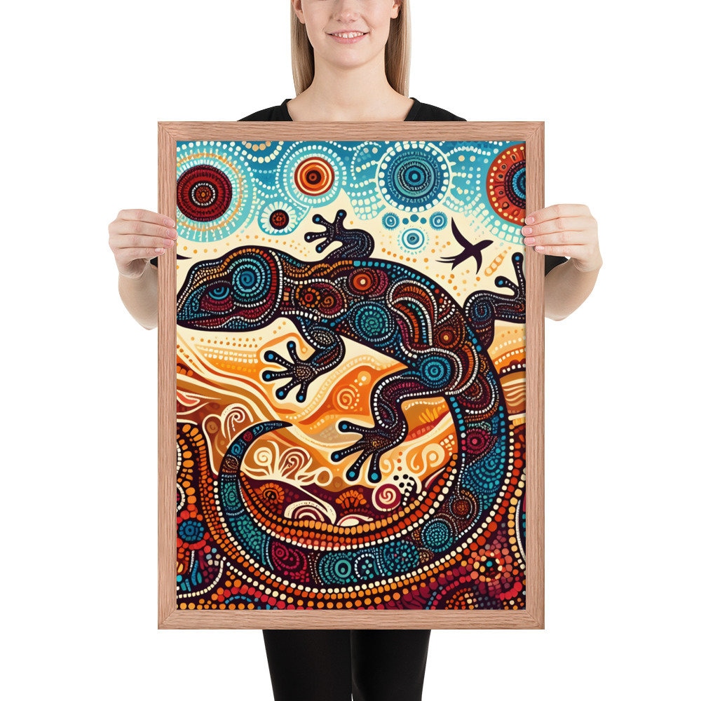Aboriginal Art Framed Poster, Housewarming Gift, Dreamtime Australia ...