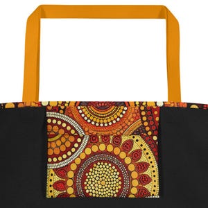 Aboriginal Design Huge Tote Bag, Art Lover Gift, Traditional Art Dot ...